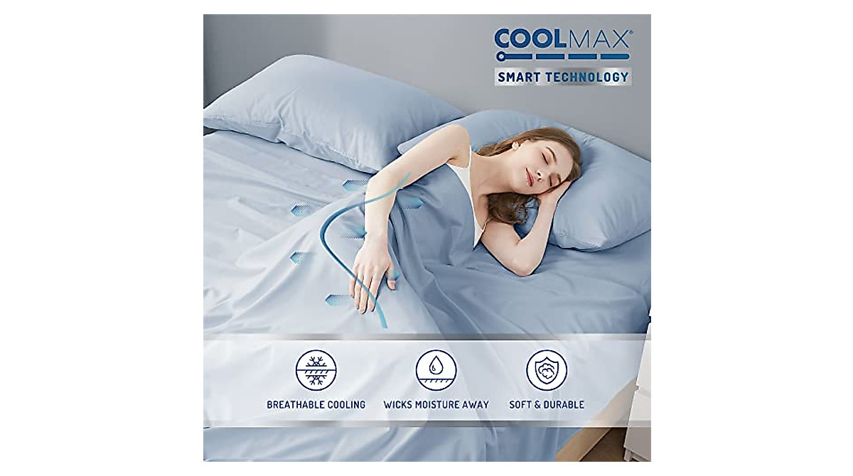 Coolmax Cooling Sheets for Full Beds - Stay Cool & Dry