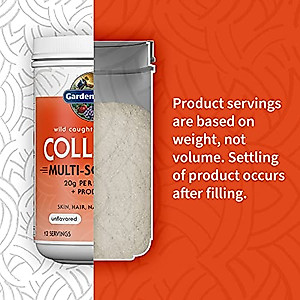 Garden of Life Marine & Grass-Fed Collagen Peptides Powder Supplement (Type I, III) with Probiotics & BCAAs for Mobility, Joint Health, Hair, Skin & Nails - Unflavored, 20g per Serving, 12 Servings