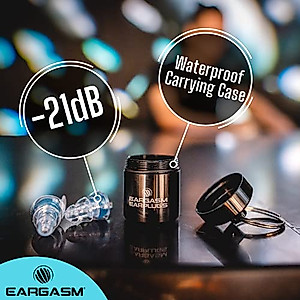 Eargasm High Fidelity Earplugs for Concerts Musicians Motorcycles Noise Sensitivity Conditions and More (Premium Gift Box Packaging) (Blue)