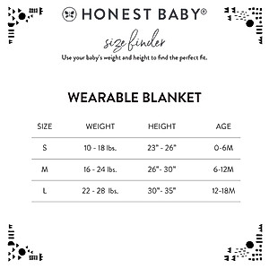 HonestBaby Organic Cotton Matelasse Wearable Blanket, Dark Navy, Large