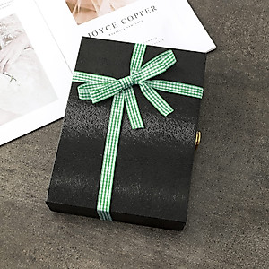 ZQYSING Green Gingham Ribbons - Green White Plaid Ribbon 3/8" and 5/8" x 50 Yards Checkered Fabric Ribbon for Hair Accessories St. Patrick's Day Gift Craft Decorations