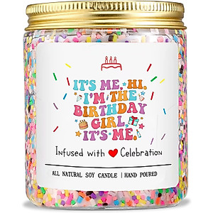 Music Lover Birthday Scented Candle with Lavender Scent -Birthtay Merch Gifts with I'm The Birthday Girl for Party Decorations, Handcrafted, Long-Lasting Candle for Mother's Day Nurse Graduation Gift