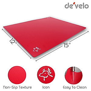 DE'VELO Flexible Chopping Board Flexible Plastic Kitchen Food Cutting Mats Portable Veggies Fruit for Chopping - Dicing - Slicing Green, Red Cutting Mat