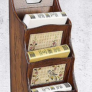 Magazine & Newspaper Baskets Shelf Storage Rack Shelf Wall Shelf Book Magazine Rack Newspaper Storage Rack Album Data Solid Wood Wall Storage Rack Floor Magazine Rack Shelf Baskets