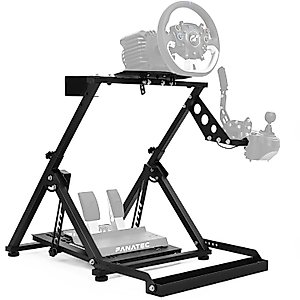 Supllueer Foldable Racing Wheel Stand with Seat Slot Fit for Logitech G25 G27 G29 G920 G923,Thrustmaster T248 T300RS T300 T500,Fanatec,Steering Wheel Stand,No Wheel,Shift,Pedals,TV