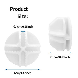 Litoexpe 36 Pcs Wire Cube Plastic Connectors for Cube Storage, White Modular Closet Organizer and Metal Grid Shelving Unit