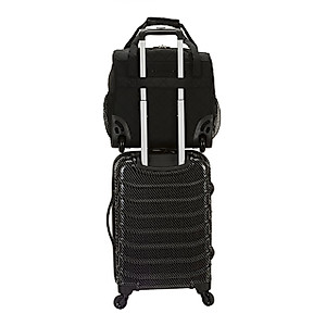 Rockland Melrose Upright Wheeled Underseater Carry-On Luggage, Black, 15-Inch
