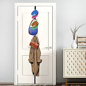 QoeCycth Hat Rack for Baseball Caps, 20 Clips Holds Up to 20 Caps,1PCS Straps Cap Rack Organizer Hanger for Over The Door, Wall