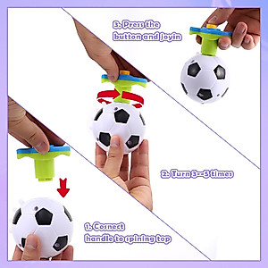 Kavkabox Kids Party Favors Toys Light Up Spining Tops 10 Pack Valentine Day Gifts Goodie Bag Stuffers Carnival Prizes School Classroom Rewards Treasure Box, Glow in The Dark Party Supplies