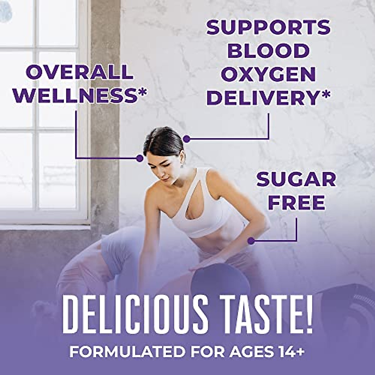 Adult Iron Gummies & Vitamin B12 Spray (Berry) by MaryRuth's | Iron Supplement for Iron Deficiency for Adults | Nerve Function & Energy Boost Supplement