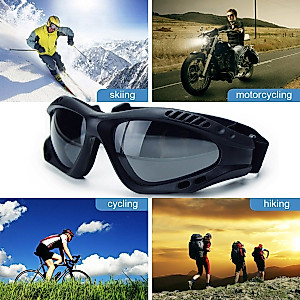 Viriber Motorcycle Goggles Bike Goggles UV Protective Outdoor Glasses Military Tactical Goggles