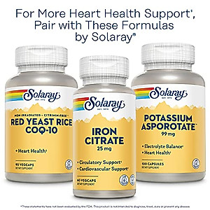 SOLARAY Hawthorn Berry Capsules 1050 mg, Hawthorne Supplement for Cardiovascular Function & Circulation Support, 60 Day Money-Back Guarantee, Whole Berry, Vegan, 90 Servings, 180 VegCaps