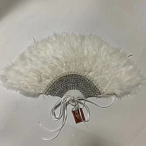 Custom Wedding Lace Feather Hand Fan Bride Decoration Abanicos para Boda Favors Color Feather Hand Fan Traditional Craft