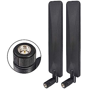 Kaunosta 4G LTE Antenna 10DBI SMA Male Antenna WiFi Aerial Omnidirectional Antenna 700-2700 MHz for WiFi Router Long Range Receiver Wireless Network Card 4G LTE Security Camera 2pcs