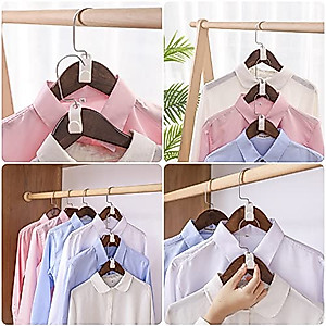 120 Pack Clothes Hanger Connector Hooks, Rictine Black and White Magic Hangers Sturdy Plastic Hanger Hooks for Hangers Space Saving and Clothes Closet Organizer