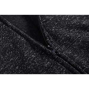 Monvecle Little to Big Boys' Fleece Long Sleeve Full Zip Hoodie Tracksuit Top + Sweatpant Jogger 2pcs Sets Black 7-8