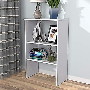 ClosetMaid SuiteSymphony Wood Shelf Unit, 2 Shelves, Adjustable For Storage, Closet, Clothes, Shoes, Décor, TV, Books, Pure White, 25" Tower Base