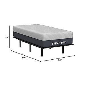 Sven & Son Essential Adjustable Bed Base (Frame) + 14 inch Hybrid Spring Matt (Medium Soft), Easy Assembly, Head and Foot Lift, Memory Positions, Zero Gravity, Wireless Remote - Split King