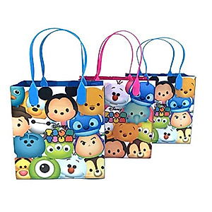 Disney Tsum Tsum Small Reusable Party Favors Goodie Gift Bags ( 12 Bags)