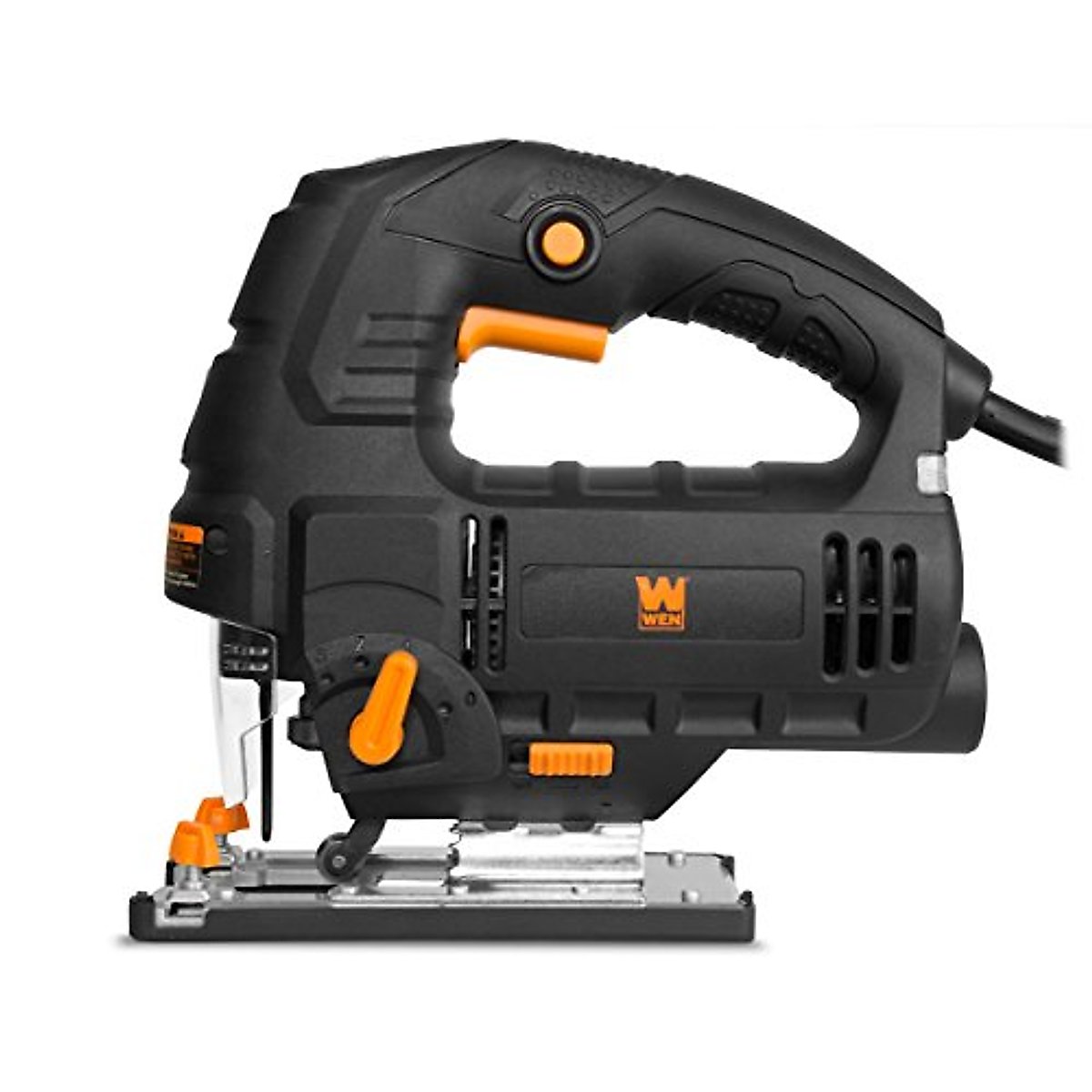 WEN 33606 6.6-Amp Variable Speed Orbital Jig Saw with Laser and LED Light,Black, Silver