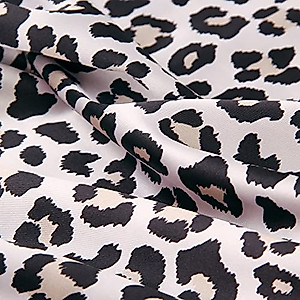 BEDELITE Satin Pillowcase for Hair and Skin Digital Printing, Super Soft Cooling Similar to Silk Pillow Cases 2 Pack with Envelope Closure, Gift for Women Men(Standard 20x26 Inch, Black Leopard)