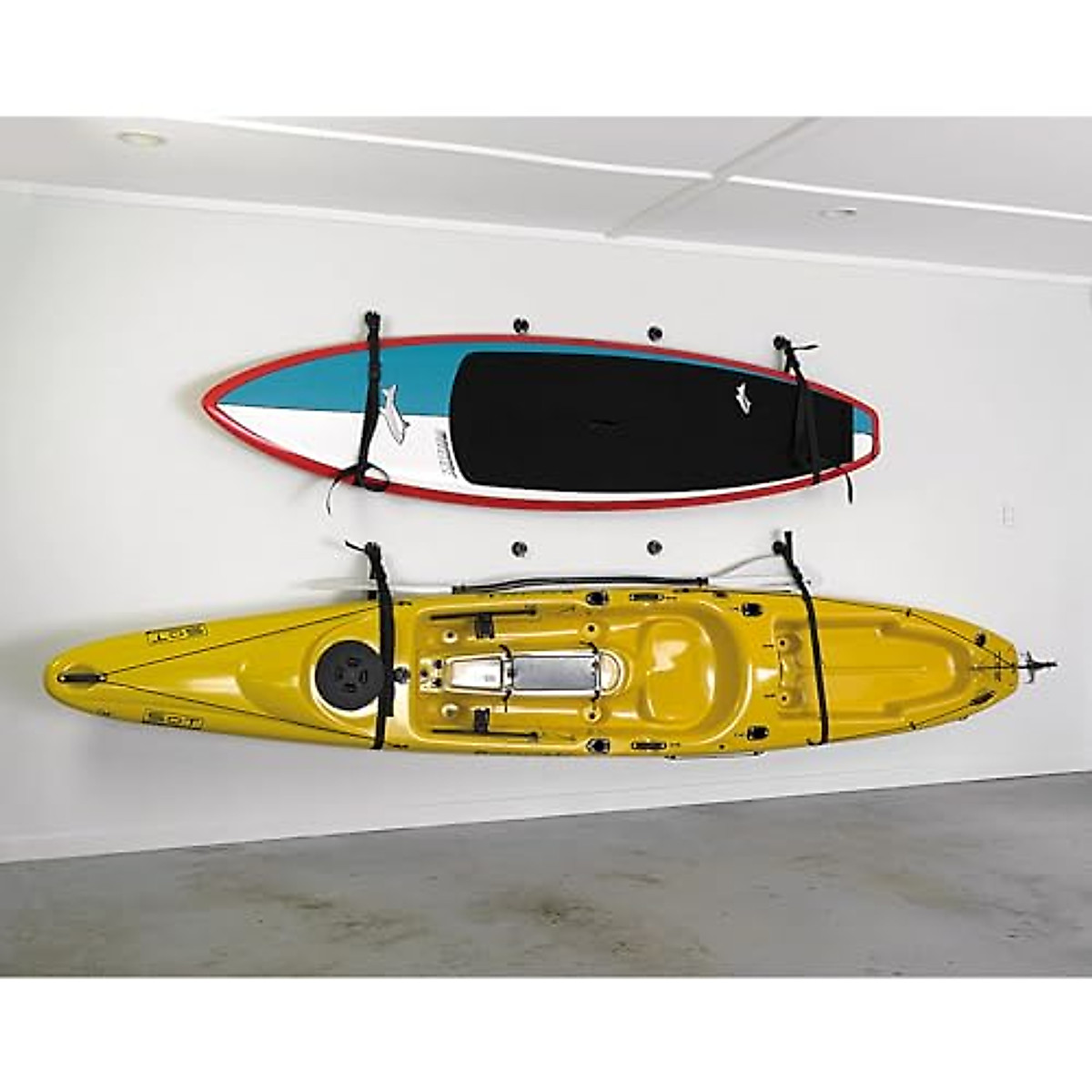 RAILBLAZA Kayak Wall Mount Sling Storage for SUPs, Canoes, Windsurfers and Kayaks to Store in Garages or Sheds
