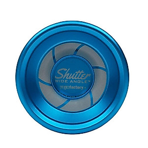 YoYoFactory Wide Angle Shutter Yo-Yo Blasted Aluminum Finish (Aqua)