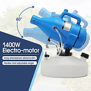 Electric ULV Portable Fogger Sprayer Atomizer Mist Cold Fogger Machine with 30ft Spraying Distance for Home,Hotel,Church,School,Lawn and Garden （4.5L,1.2 Gallon)