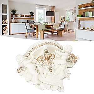 Aqur2020 Resin Angel Wall Art Decor European Angel Shape Wall Shelf Wall Hanging Rack Decoration Rack for Home Bedroom Garden(2#)
