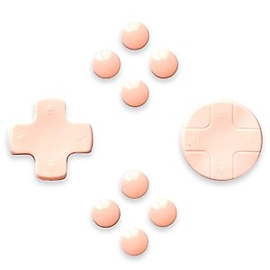 BelugaDesign Pastel Button Caps and D-Pad | Compatible with Nintendo Switch Standard OLED Joy-Con Controller Covers | Directional & A/B/X/Y Buttons - Pink