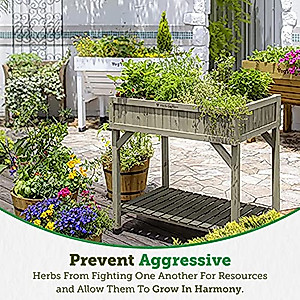 VegTrug 8 Pocket Herb Garden Grey Wash