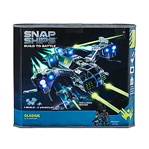 Snap Ships Gladius AC-75 Drop Ship - Construction Toy for Custom Building and Battle Play - Ages 8+