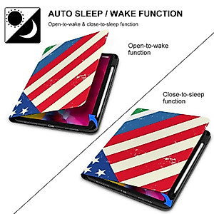 American South Africa Flag Protective Case with Soft Back Smart Stand Case Cover with Pencil Holder Compatible with IPAD Pro 2020 （11in）