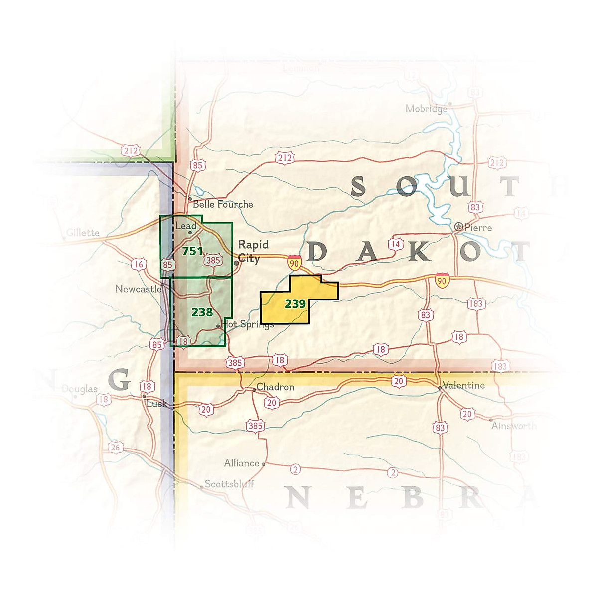 Badlands National Park: South Dakota, USA Outdoor Recreation Map (National Geographic Maps: Trails I
