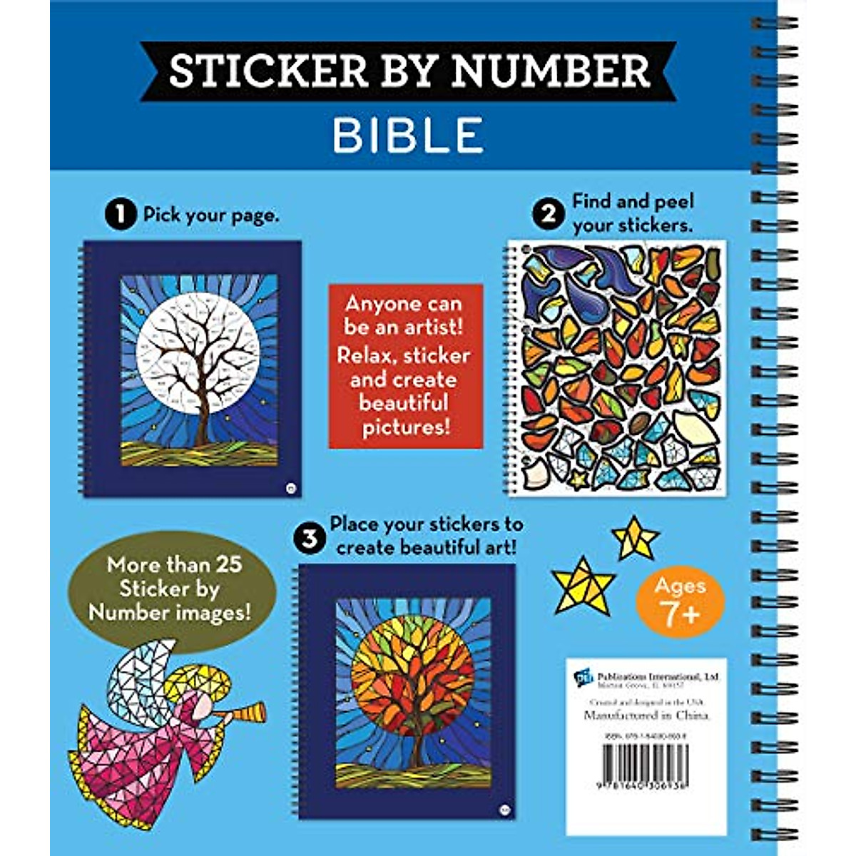 Brain Games - Sticker by Number: Bible (28 Images to Sticker)