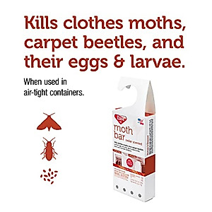 Enoz Cedar Scented Moth Cakes, Kills Clothes Moths and Carpet Beetles, No Clinging Odor, Cedar Scented, 6 Oz Hanger, 6 Pack