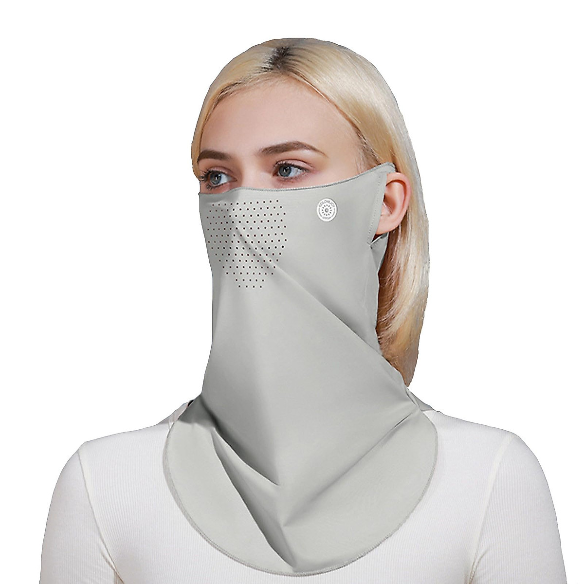 TOPORTY Women Sunscreen Mask Breathable Ice Silk Veil UV Protection Face Neck Cover for Summer Outdoor Sports