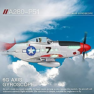 GoolRC WLtoys XK A280 RC Airplane, 2.4GHz 4 Channel Brushless Remote Control Plane for Adults, RC Aircraft Fighter with 6-Axis Gyro, 3D/6G Mode and LED Searchlight, Easy to Fly for Boys and Girls