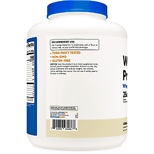 Nutricost Whey Protein Supplement Powder, Vanilla, 5 pounds