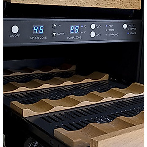 Allavino 15" Wide FlexCount II Tru-Vino 30 Bottle Single Zone Black Wine Refrigerator