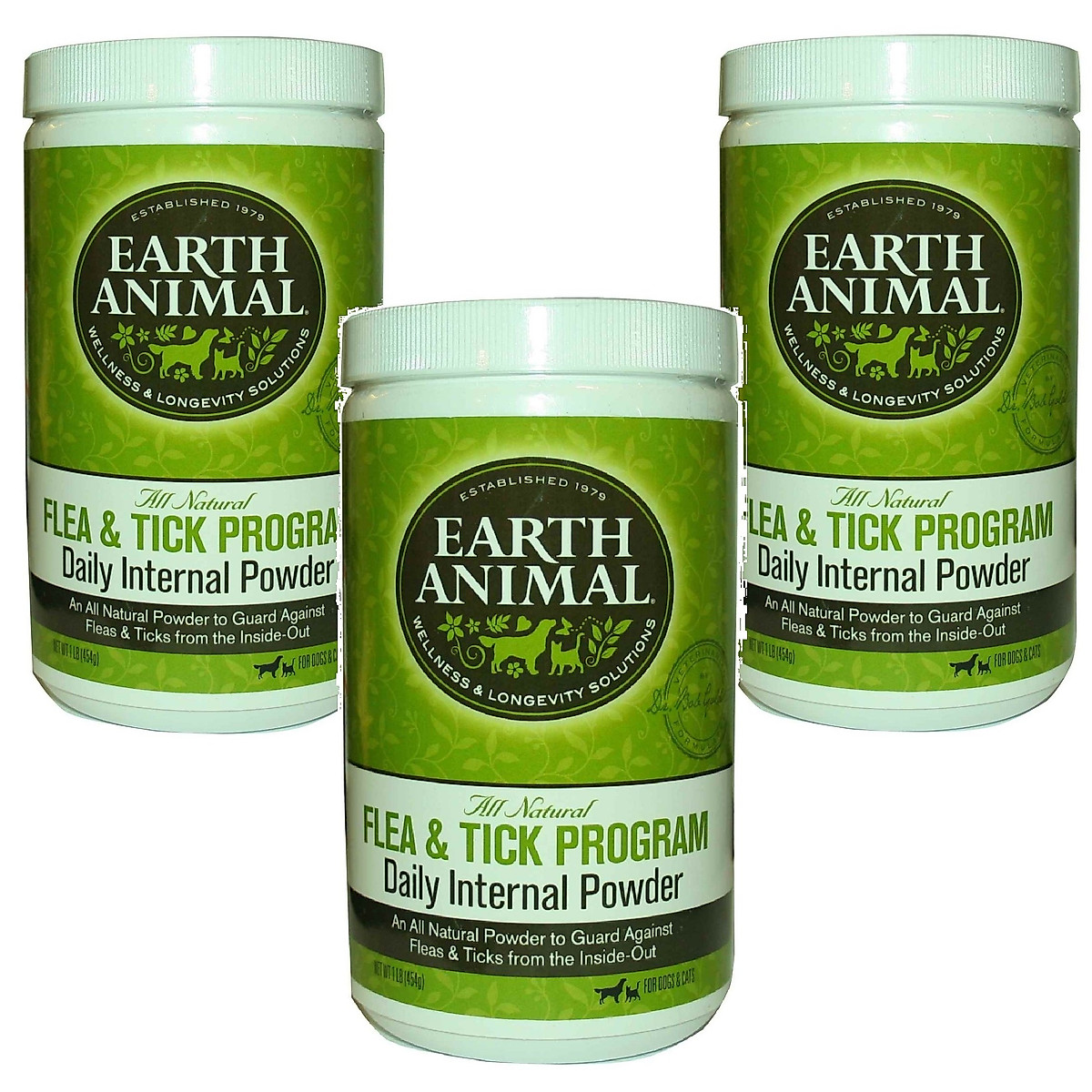 Earth Animal Flea and Tick Internal Powder 1lb (3 Pack)