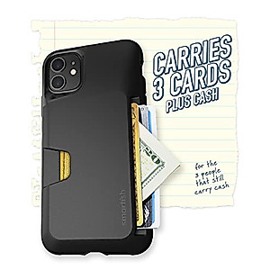 Smartish iPhone 11 Wallet Case - Wallet Slayer Vol. 1 [Slim + Protective] Credit Card Holder (Silk) - Black Tie Affair