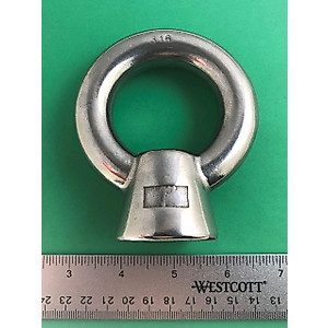 US STAINLESS Stainless Steel 316 Lifting Eye Nut 1" UNC Marine Grade Pitch of 8