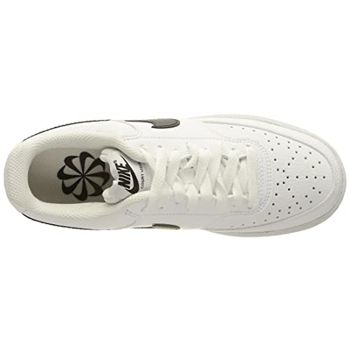 NIKE Women's Basketball Shoe, Bianco Nero, 8