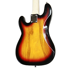 Stedman Pro Beginner Series Bass Guitar Bundle with 15-Watt Amp, Gig Bag, Instrument Cable, Strap, Picks, and Polishing Cloth - Sunburst