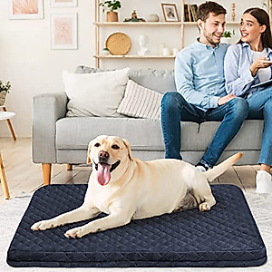 Hero Dog Large Dog Bed for Large Dogs, 39" Orthopedic Dog Bed for Rest with Removable Washable Cover - Soft Flannel Top Pet Beds with Anti Slip Bottom (Dark Grey, 39" x 33.5" x 2")