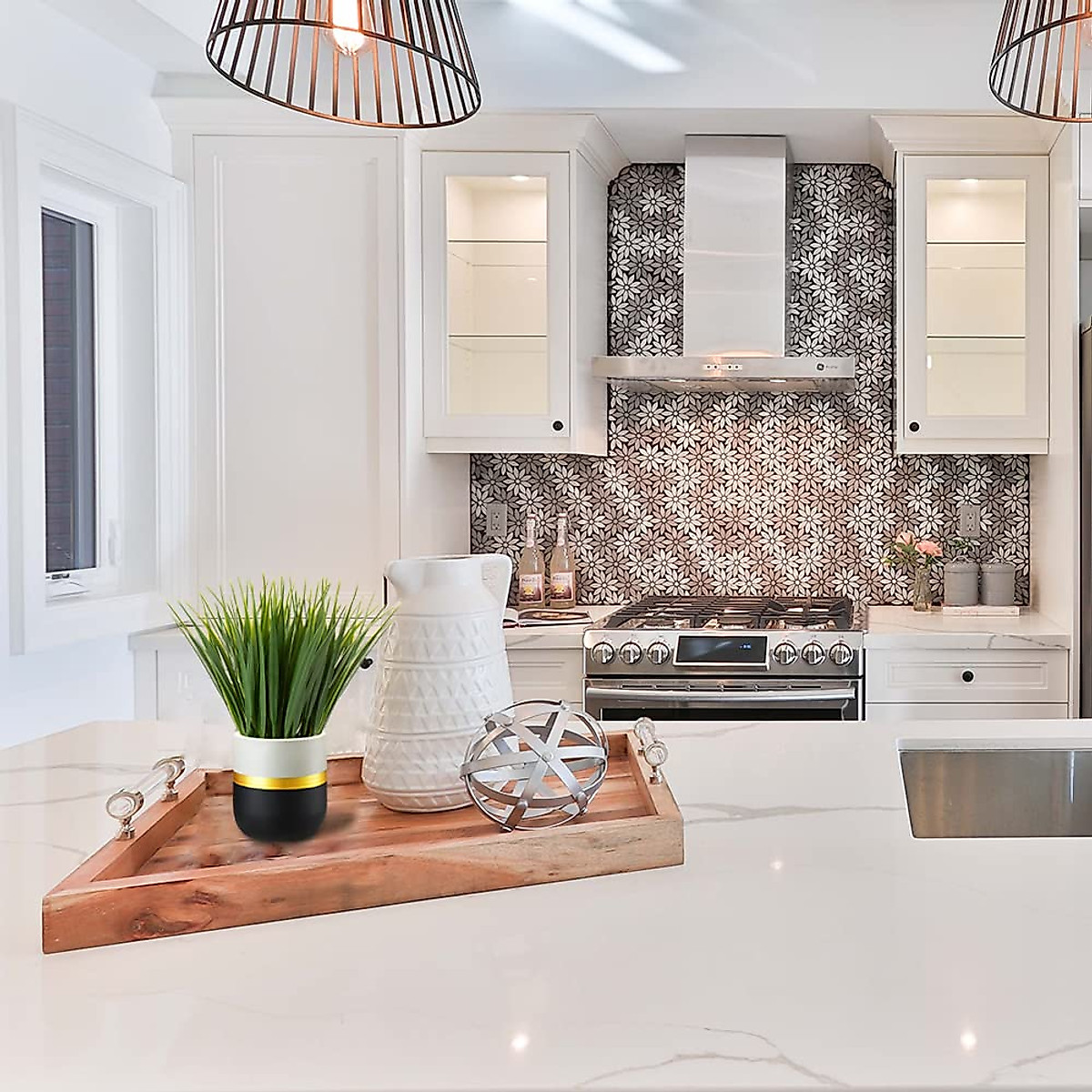 Artificial Plants Small Faux Plant Decor Fake Potted Plant Faux Plants in Pots Fake Grass Pot for Home Table Office Desk Room Bathroom House Indoor Decorative Gifts