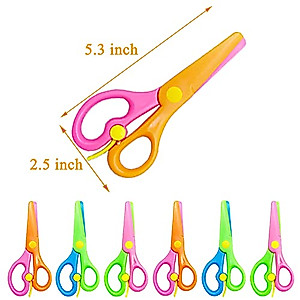 15 Pack Preschool Training Scissors,Plastic Toddler Safety Scissors,Kids Craft Scissor for Children Paper Cut,School Art Supplies