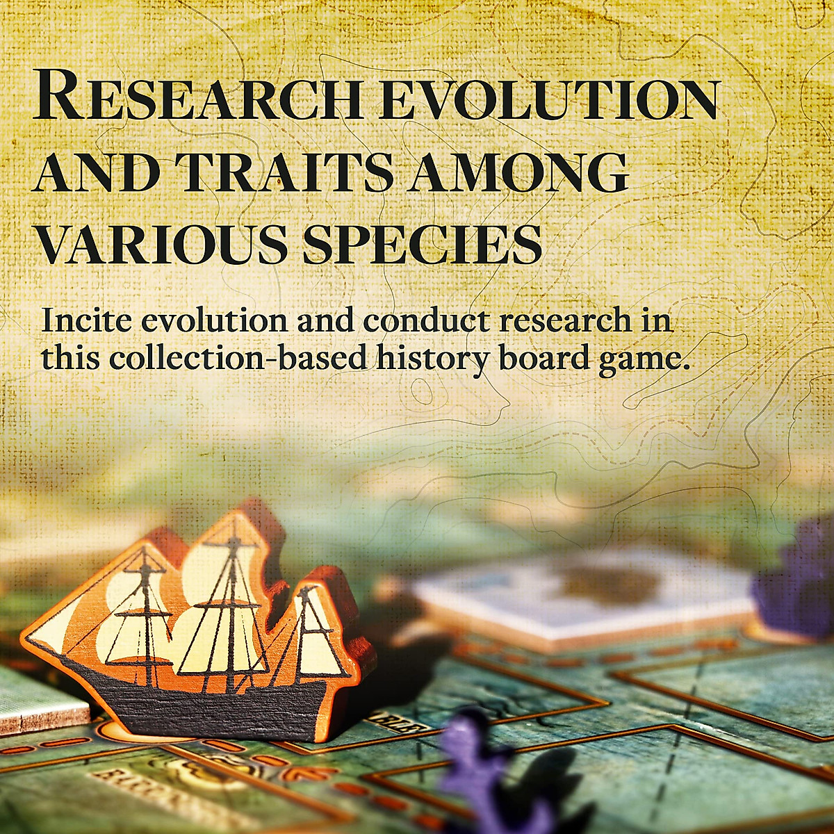 On The Origin of Species | An Evolutionary Research Board Game by Artana Games | Charles Darwin's Trip Through the Galapagos as a Strategic Science Board Game for Kids and Families | Based on the Book