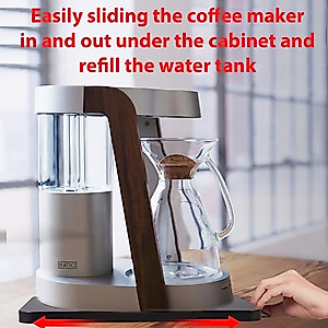 Coffee Maker Sliding Tray-Kitchen Appliance Rolling Tray Sliding Tray for Kitchenaid Mixer Under Cabinet Appliance Organizer Moving Slider (Steel, Long - 9"W x 14.5"D)